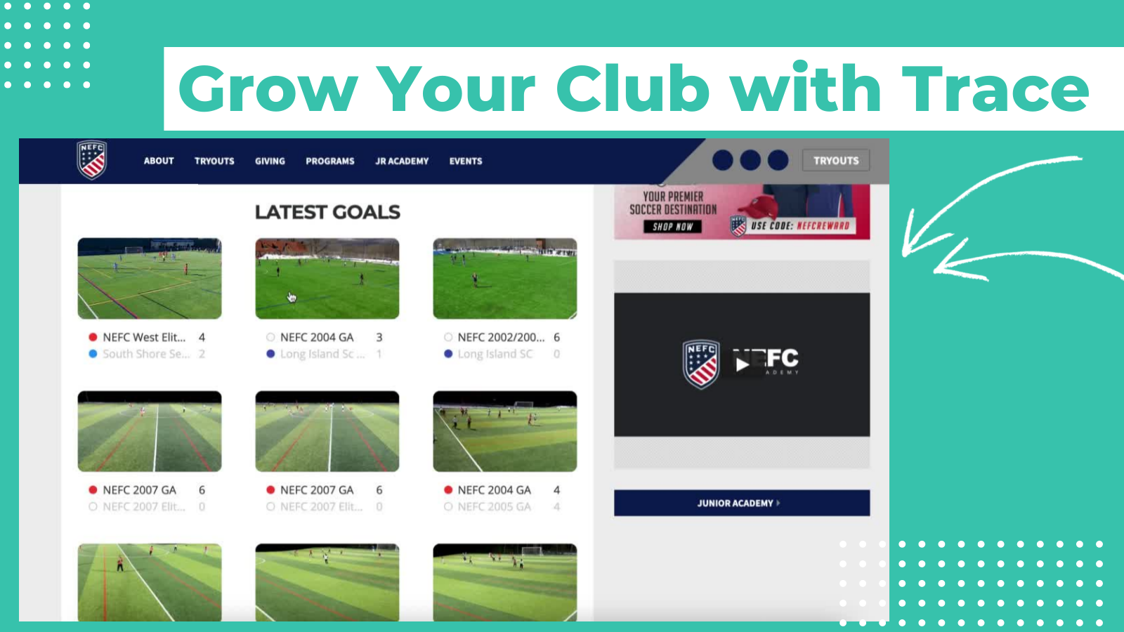 Grow Your Soccer Club with Trace Video Resources - Trace
